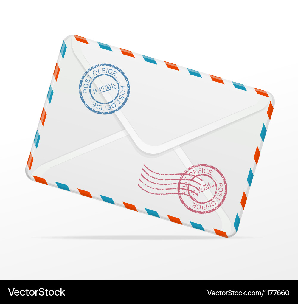 Detailed envelope Royalty Free Vector Image - VectorStock