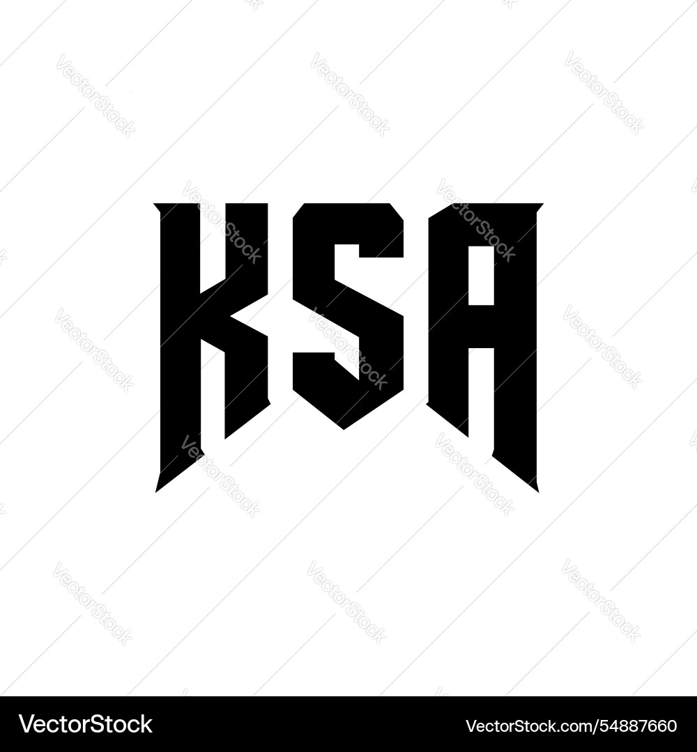 Ksa letter logo design for technology company Vector Image