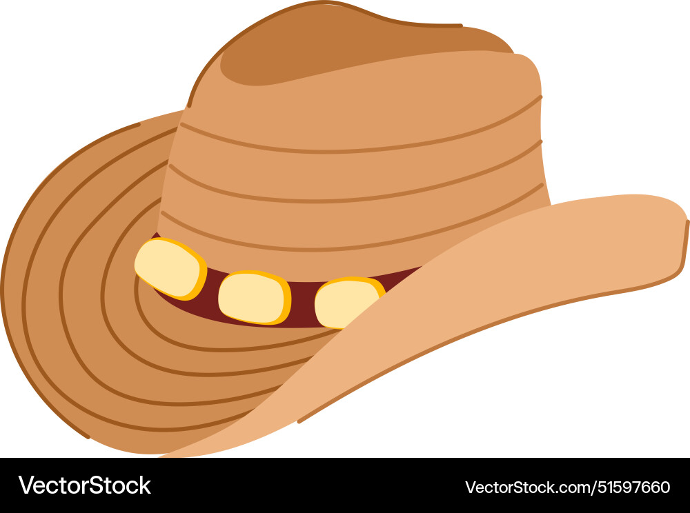 Vintage cowboy hat cartoon Royalty Free Vector Image