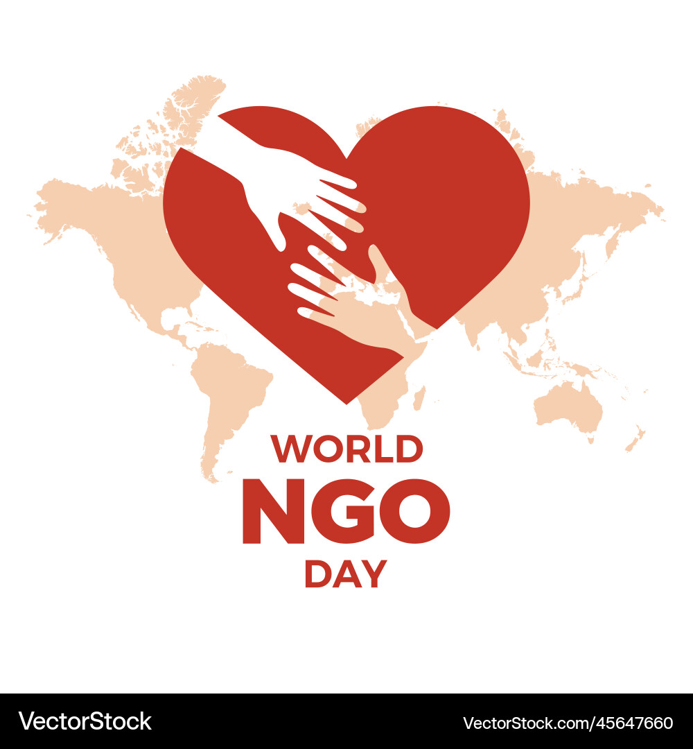 World ngo day poster Royalty Free Vector Image