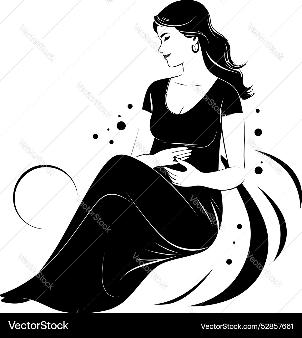 Bump breeze radiant pregnancy icon maternal Vector Image