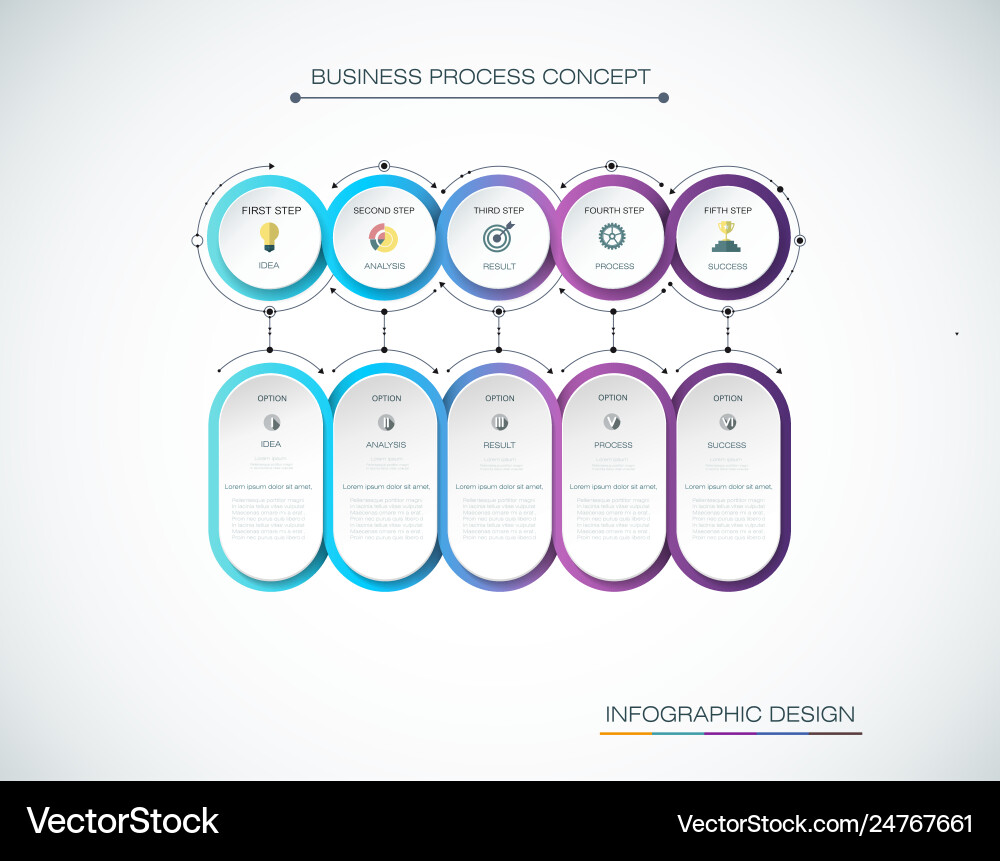 Infographic label design with icons and 5 options Vector Image