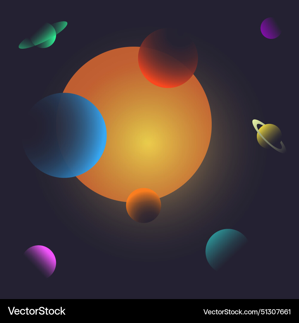 Planets of the solar system Royalty Free Vector Image