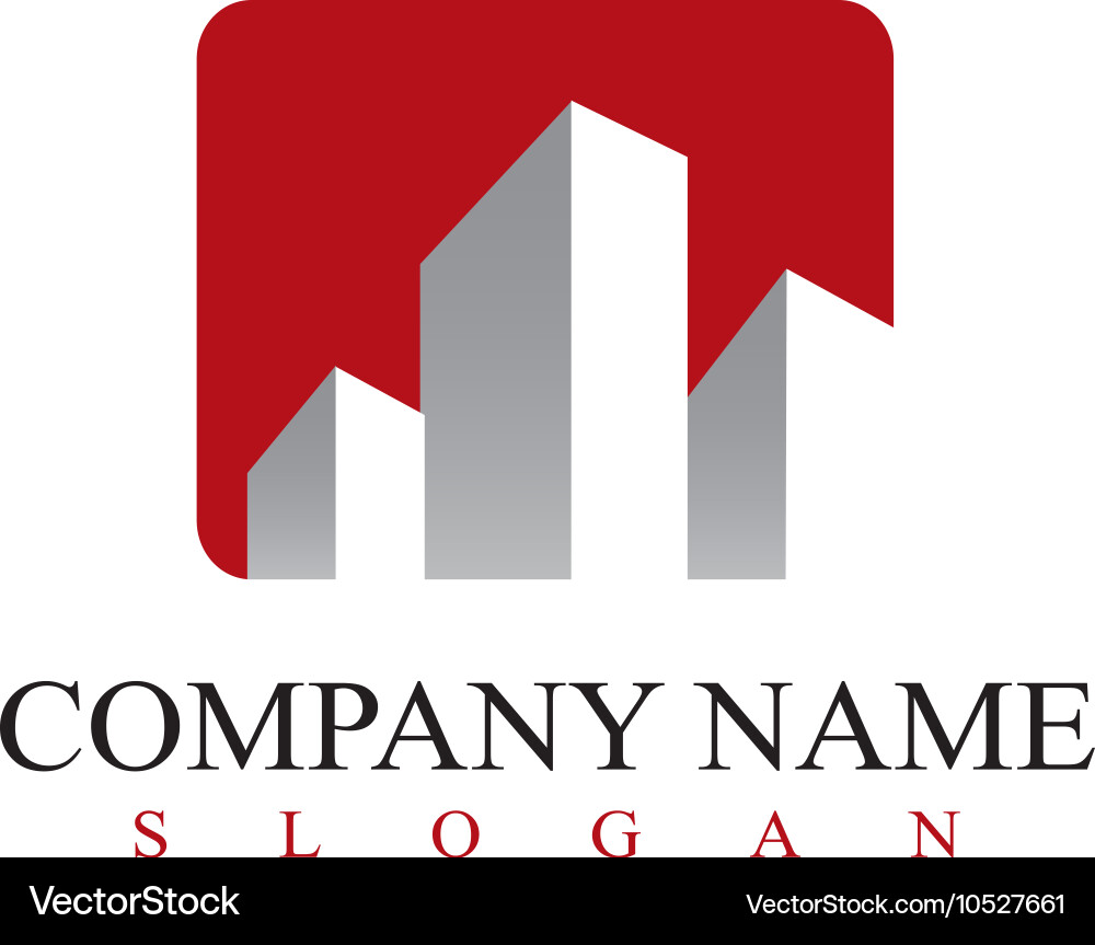 Real estate commercial logo Royalty Free Vector Image