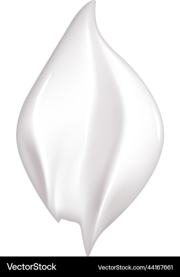 Realistic cream smear Royalty Free Vector Image