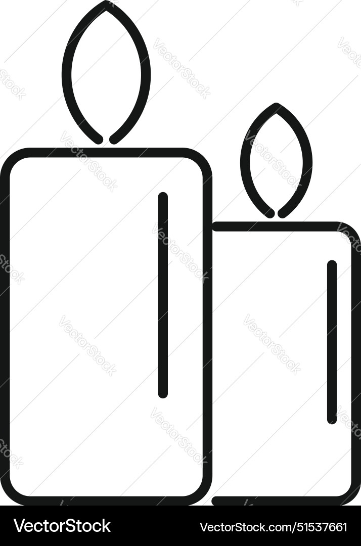 Two simple candles Royalty Free Vector Image - VectorStock