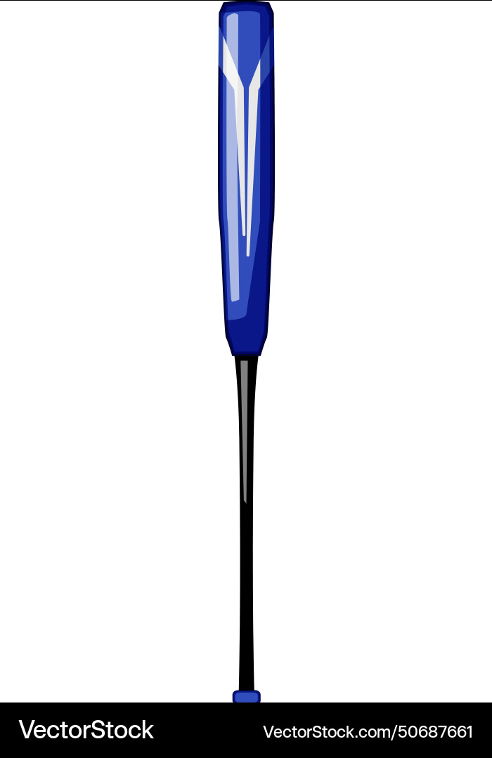 Wood bat baseball cartoon Royalty Free Vector Image