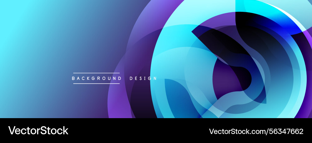Abstract background features layered circular Vector Image