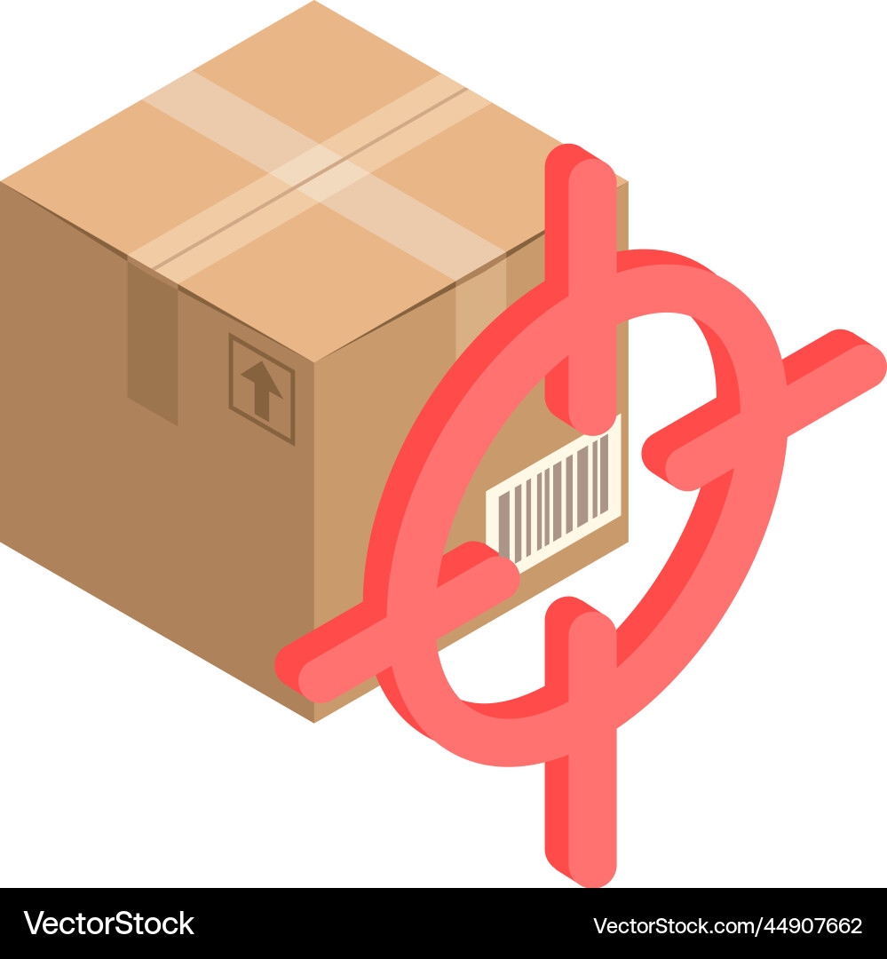 Delivery logistics target composition Royalty Free Vector