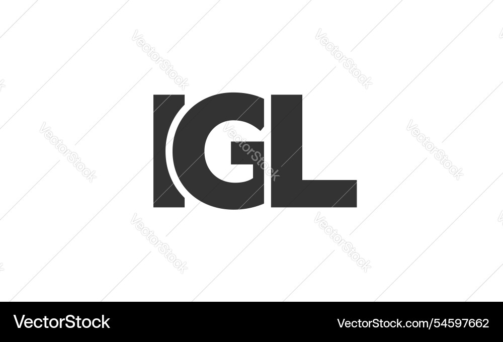 Igl logo design template with strong and modern Vector Image