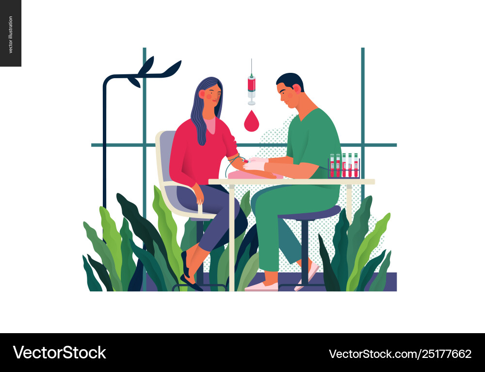 Medical tests - blood test Royalty Free Vector Image