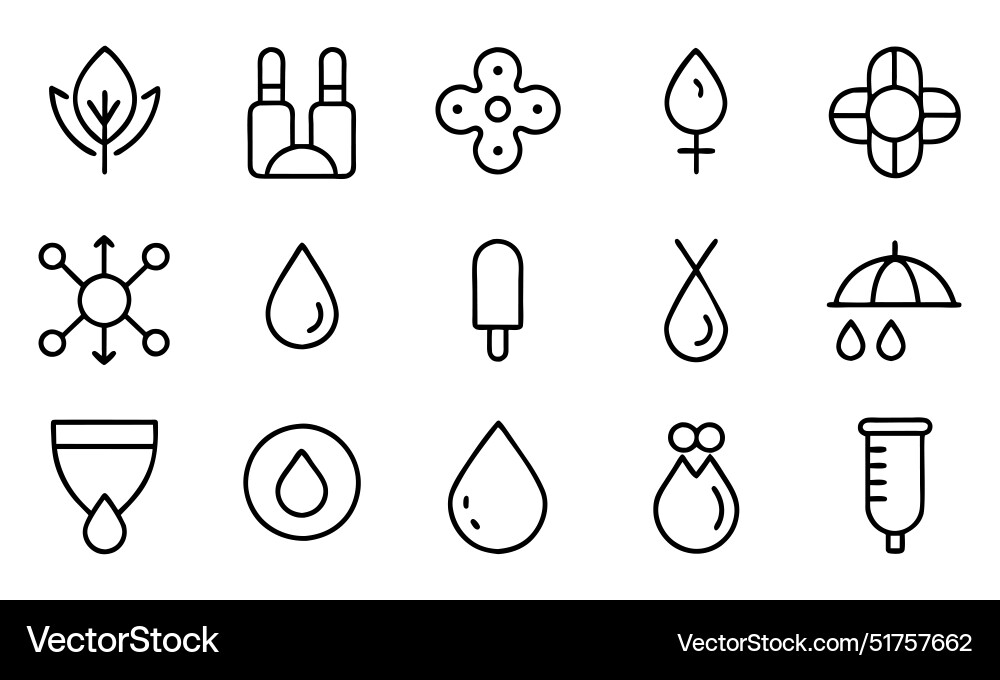 Menstruation period concept editable stroke Vector Image