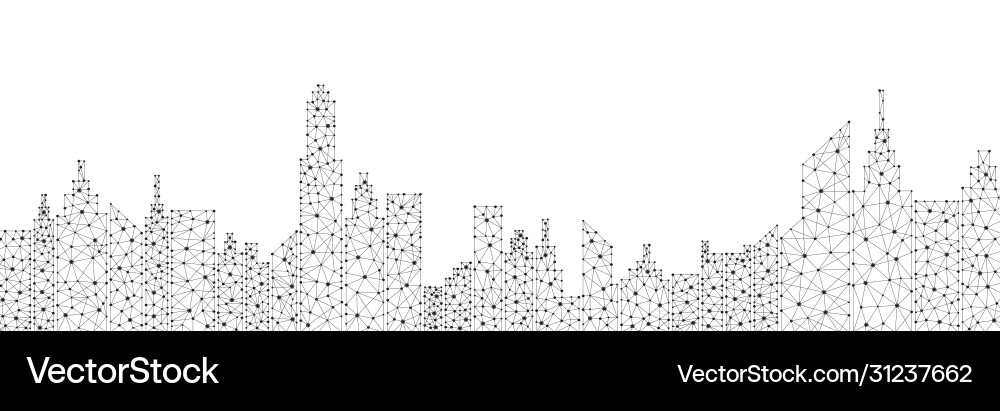 Polygon city Royalty Free Vector Image - VectorStock