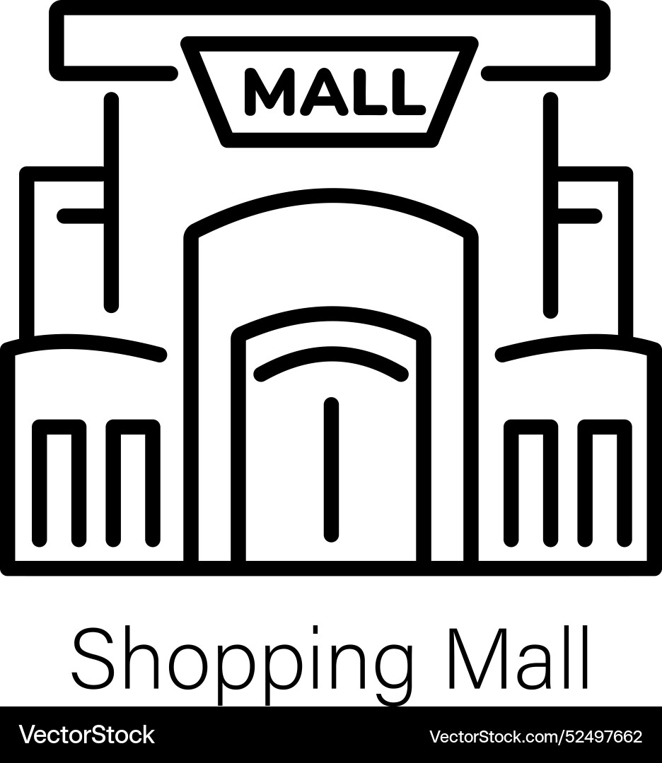 Shopping mall Royalty Free Vector Image - VectorStock