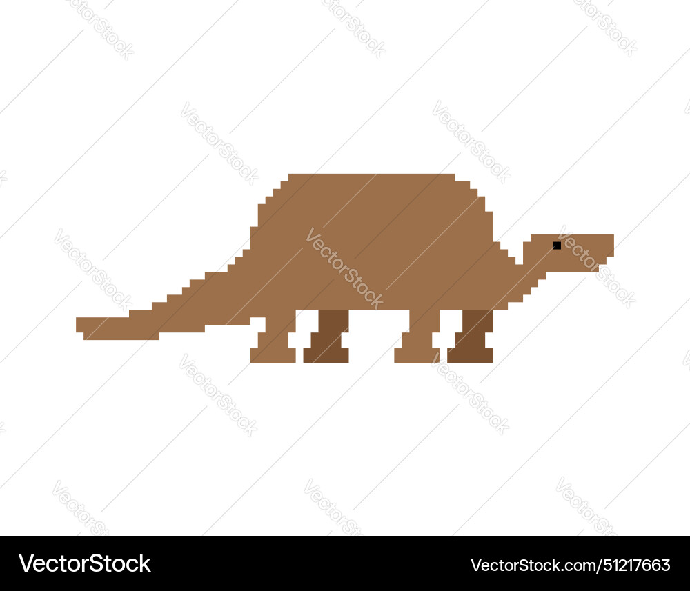 Ankylosaurus pixel art dinosaur pixelated ancient Vector Image