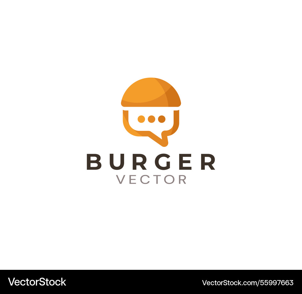 Burger house logo design Royalty Free Vector Image