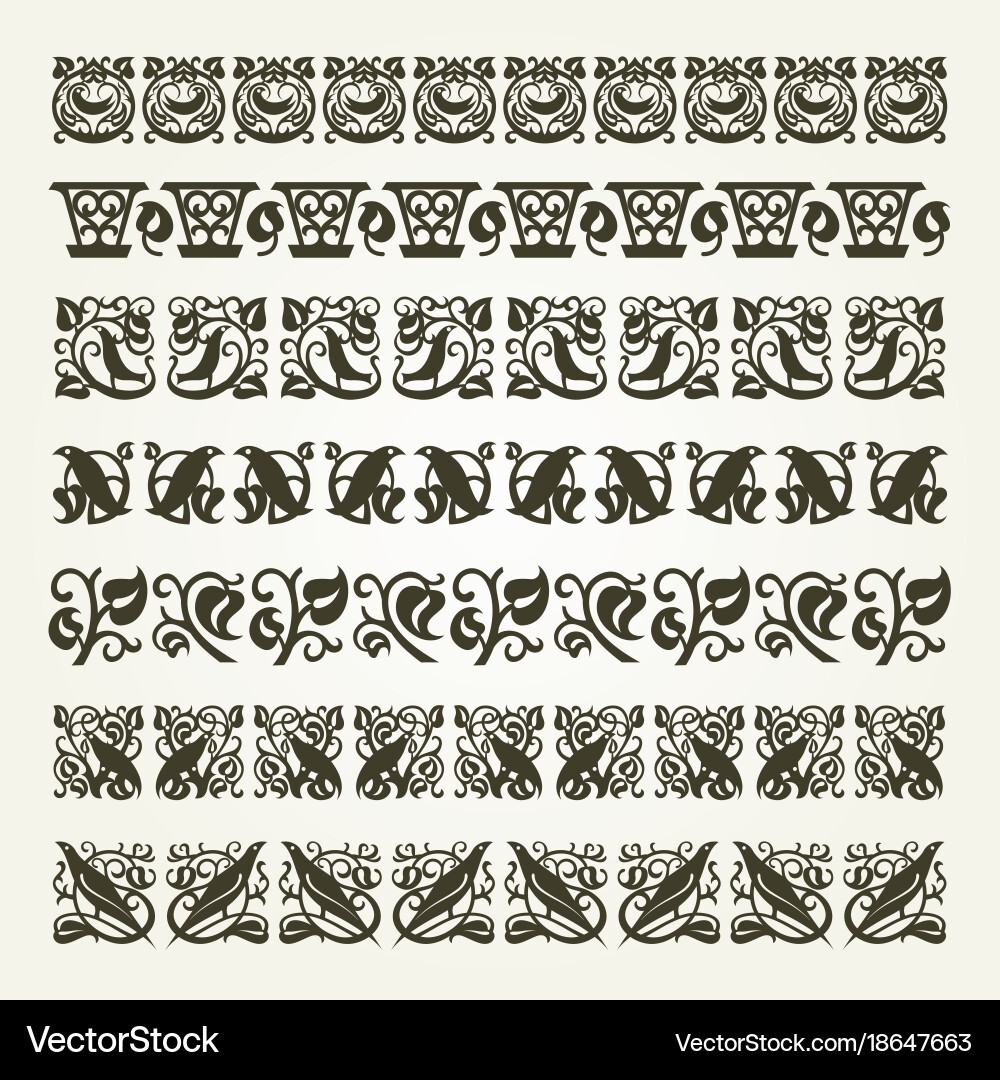 Decorative seamless border Royalty Free Vector Image