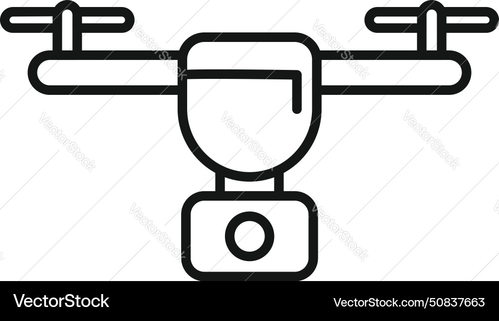 Drone control operator icon outline air Royalty Free Vector