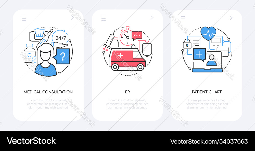 Medical consultation - line design style banners Vector Image