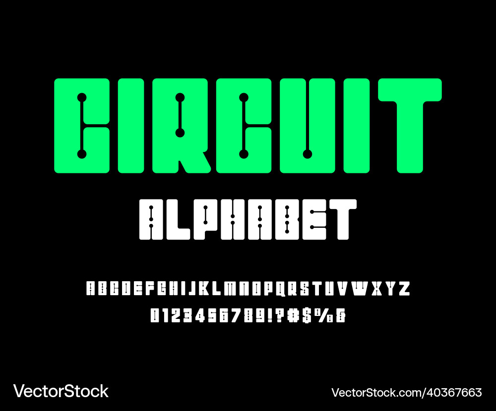 Modern bold font Royalty Free Vector Image - VectorStock