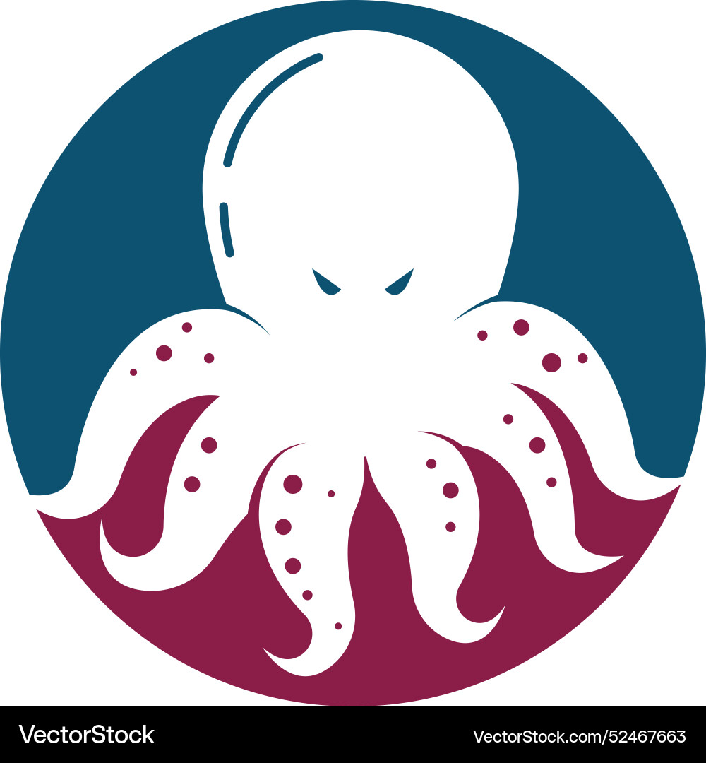 Octopus logo Royalty Free Vector Image - VectorStock