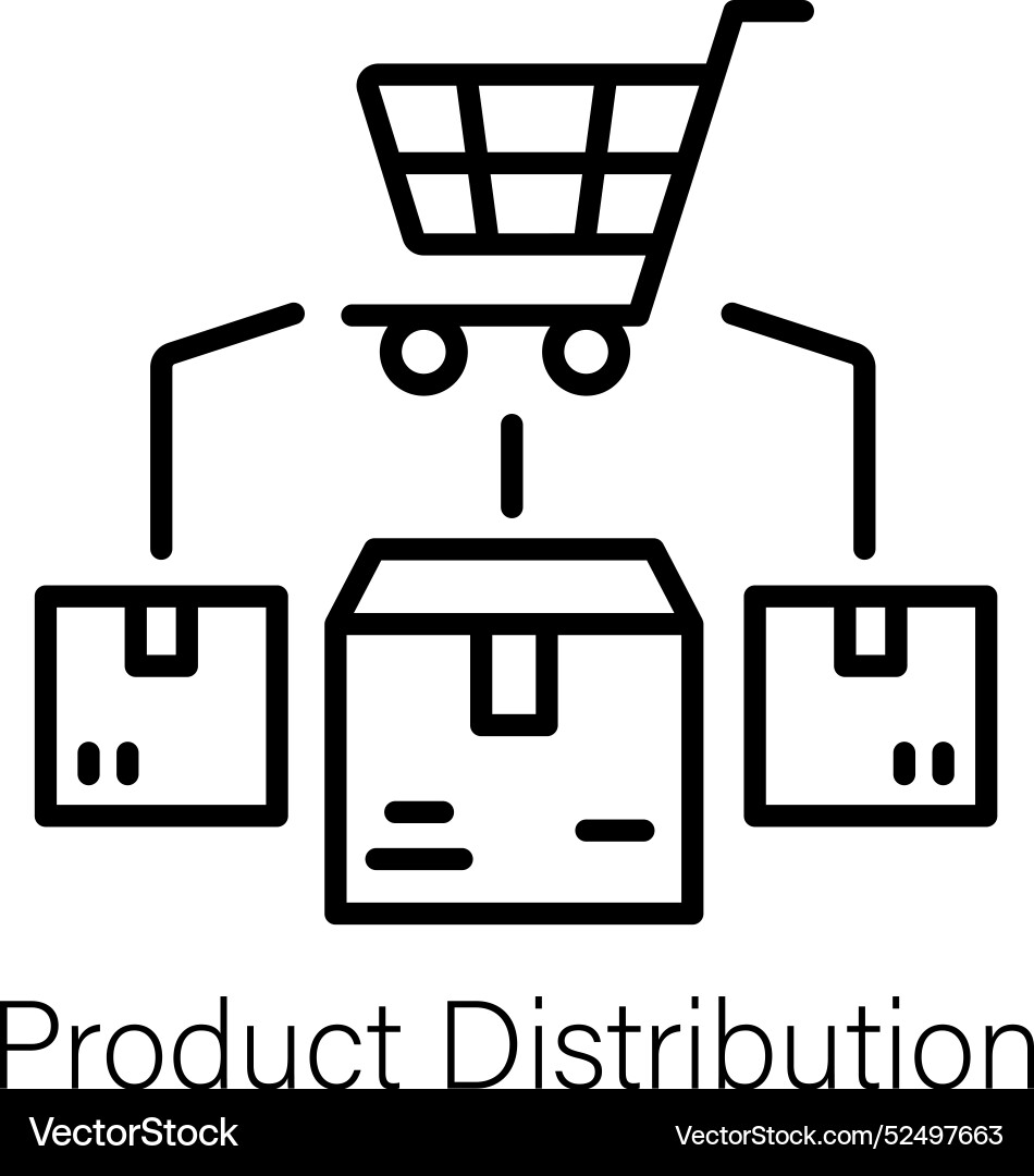 Product distribution Royalty Free Vector Image