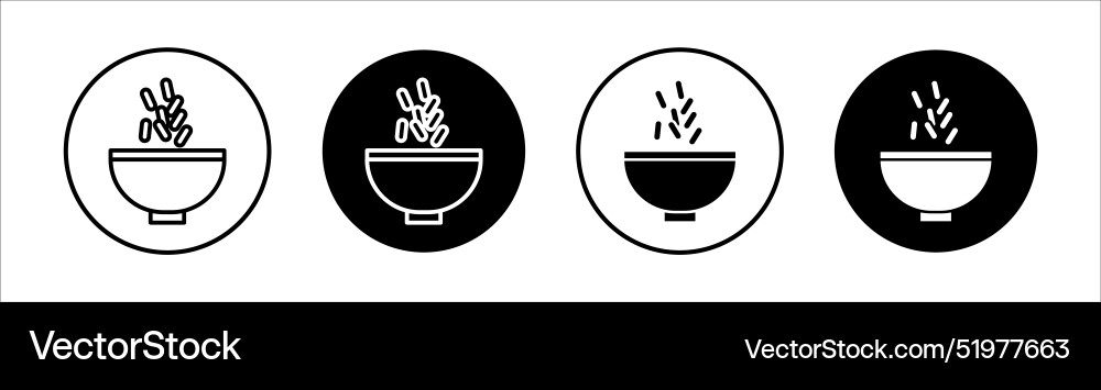 Yeast flat line icon set thin Royalty Free Vector Image