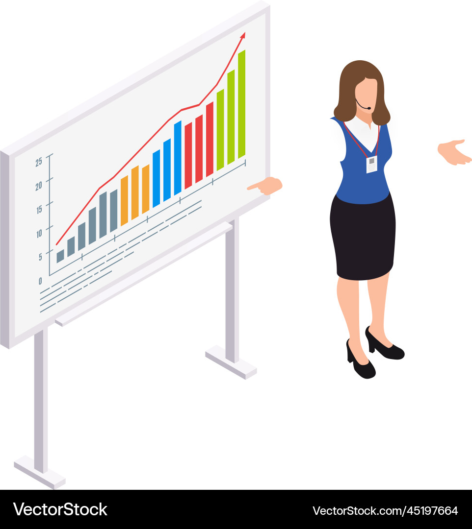 Business coaching presentation composition Vector Image