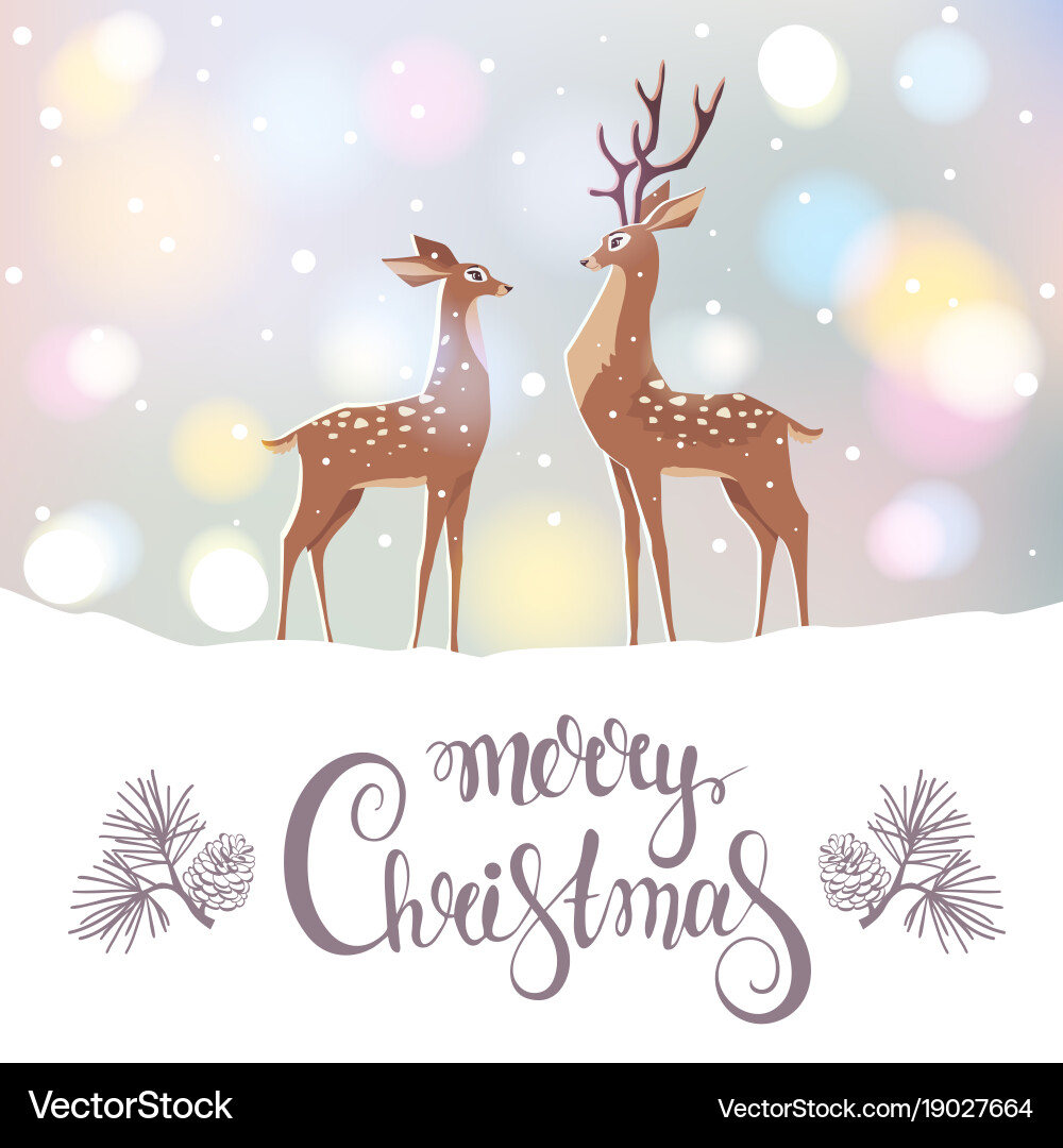 Cute deer Royalty Free Vector Image - VectorStock