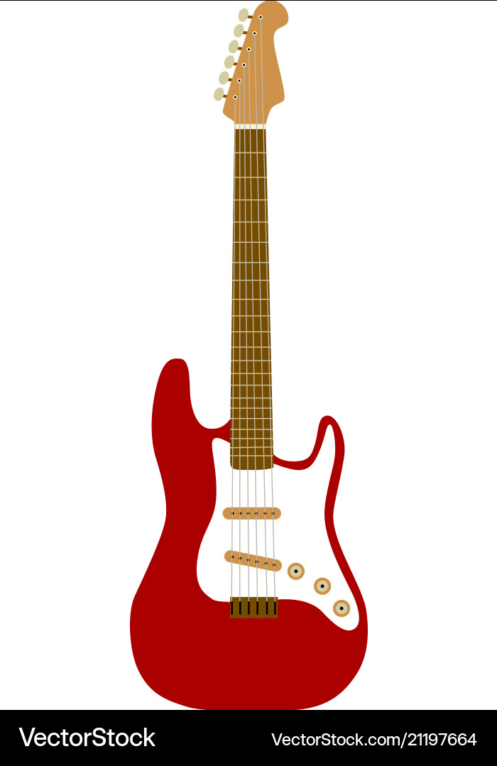Electric red guitar Royalty Free Vector Image - VectorStock