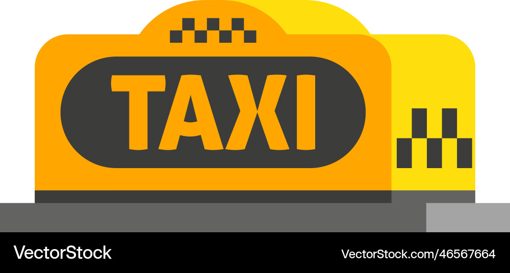 Flat taxi sign Royalty Free Vector Image - VectorStock