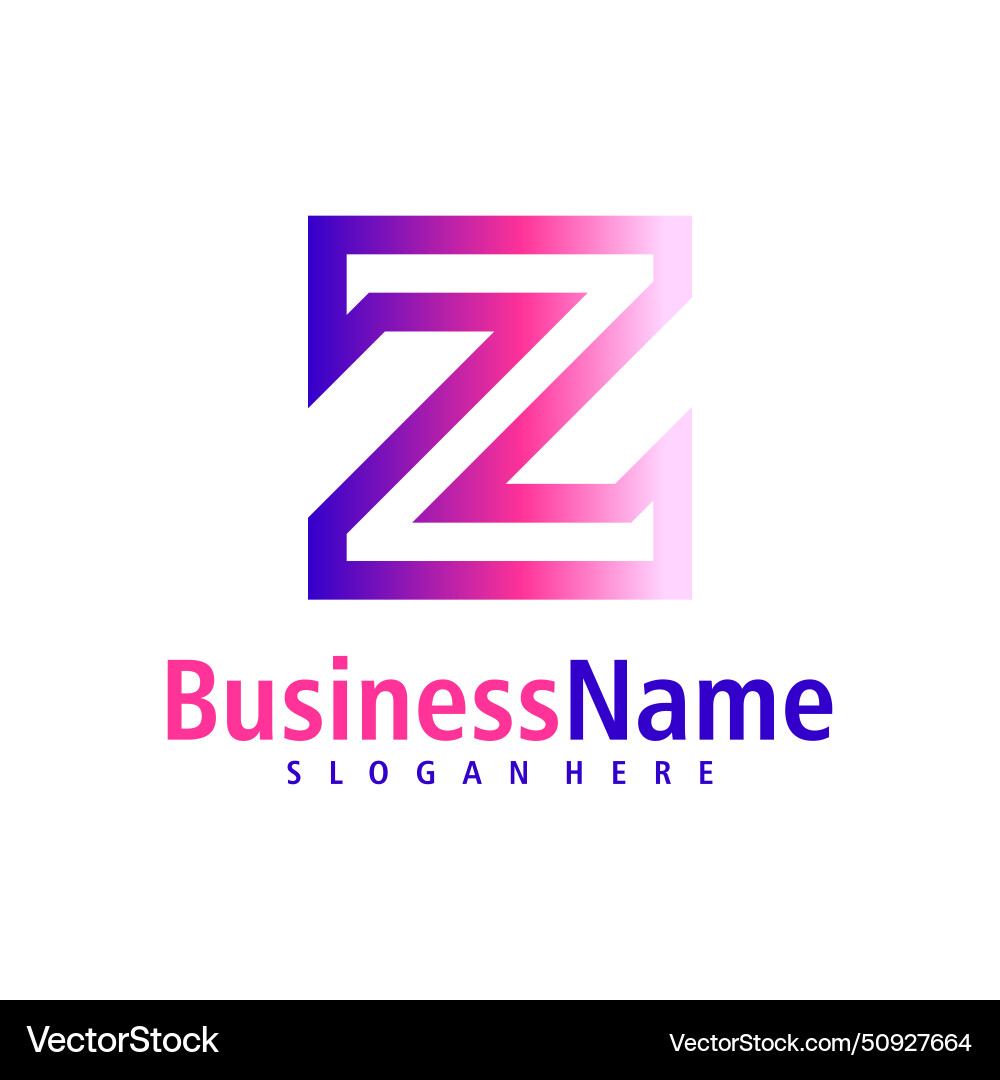 Letter z logo design creative initial Royalty Free Vector