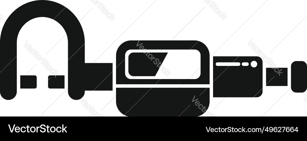 Messgenauigkeit Mikrometer-Symbol einfach Vektorbild