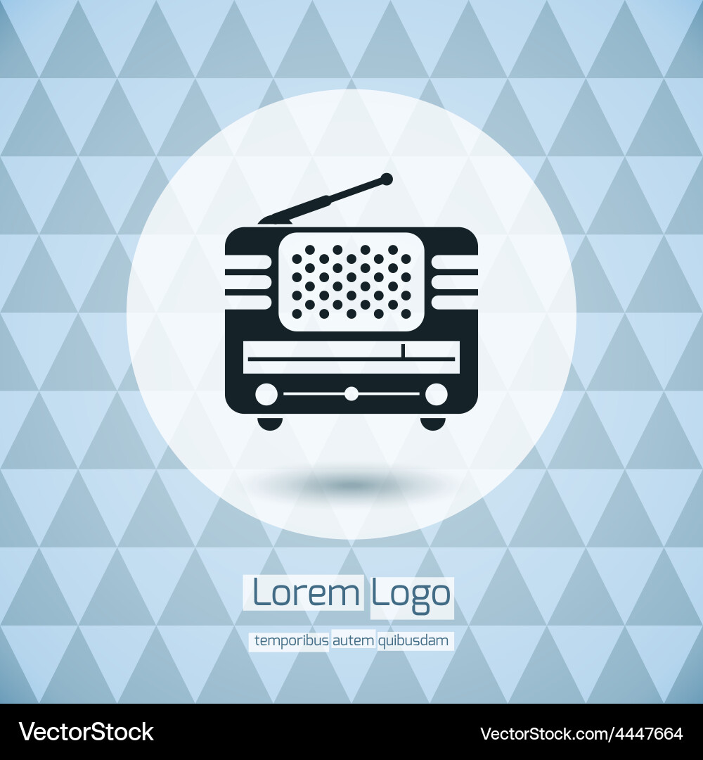 Radio icon logo Royalty Free Vector Image - VectorStock