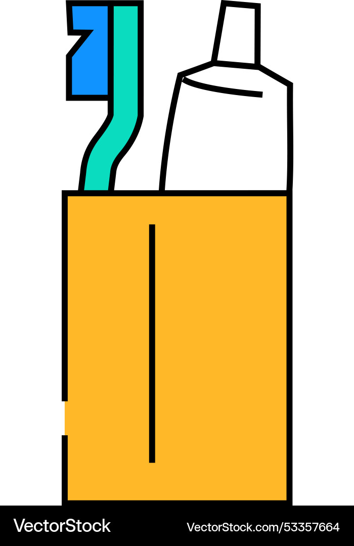 Toothbrush holder icon color Royalty Free Vector Image