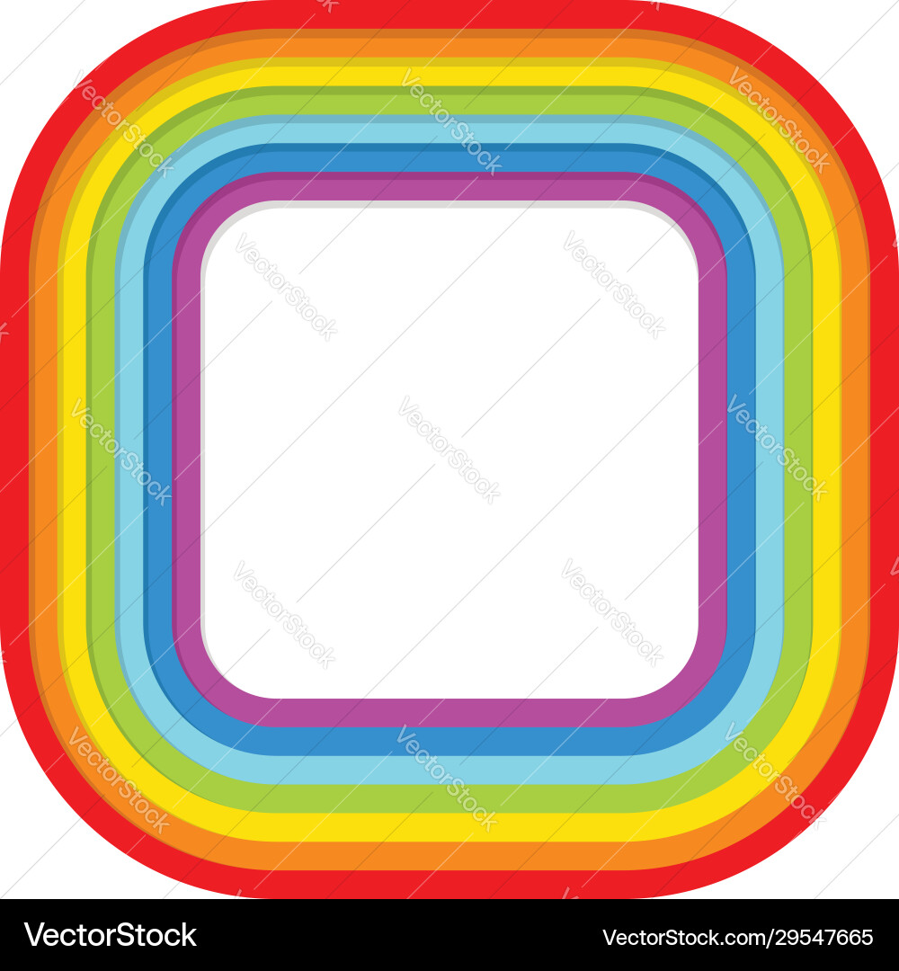 Abstract Rainbow Border Royalty Free Vector Image