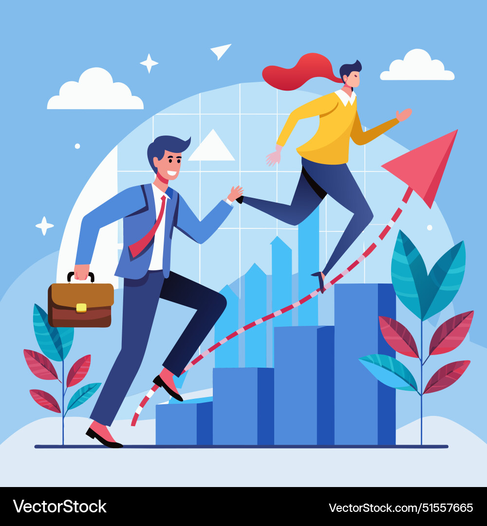 Career development growth or step to reach goal Vector Image