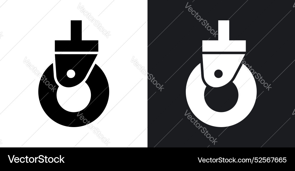 Cart trolley wheel icon set on white background Vector Image