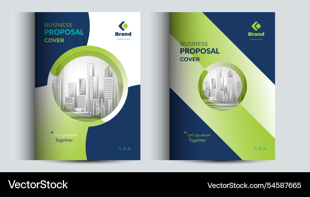 Corporate business proposal cover design template Vector Image