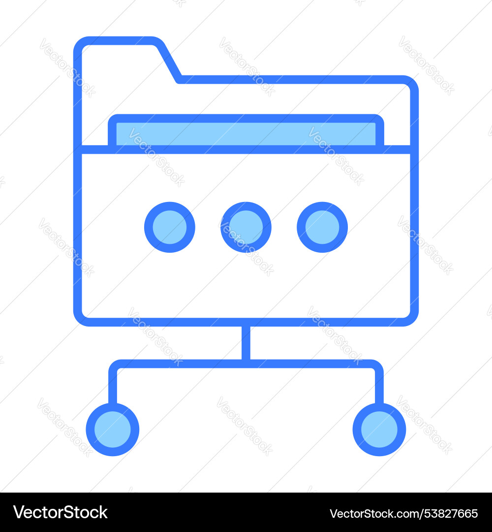 Network folder icon modern Royalty Free Vector Image