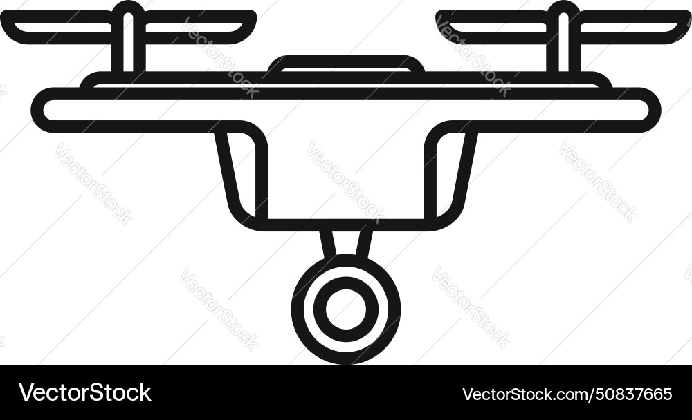 Smart video drone icon outline control air Vector Image