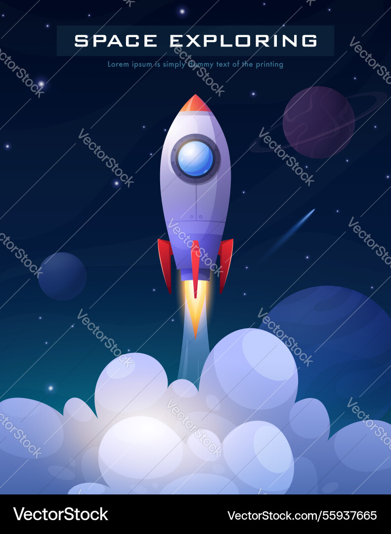 Space exploring Royalty Free Vector Image - VectorStock