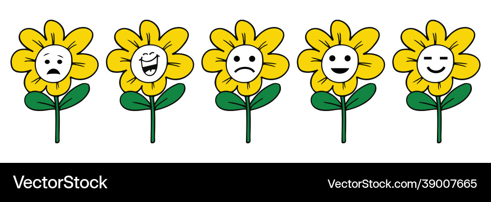 Sunflower emoji Royalty Free Vector Image - VectorStock