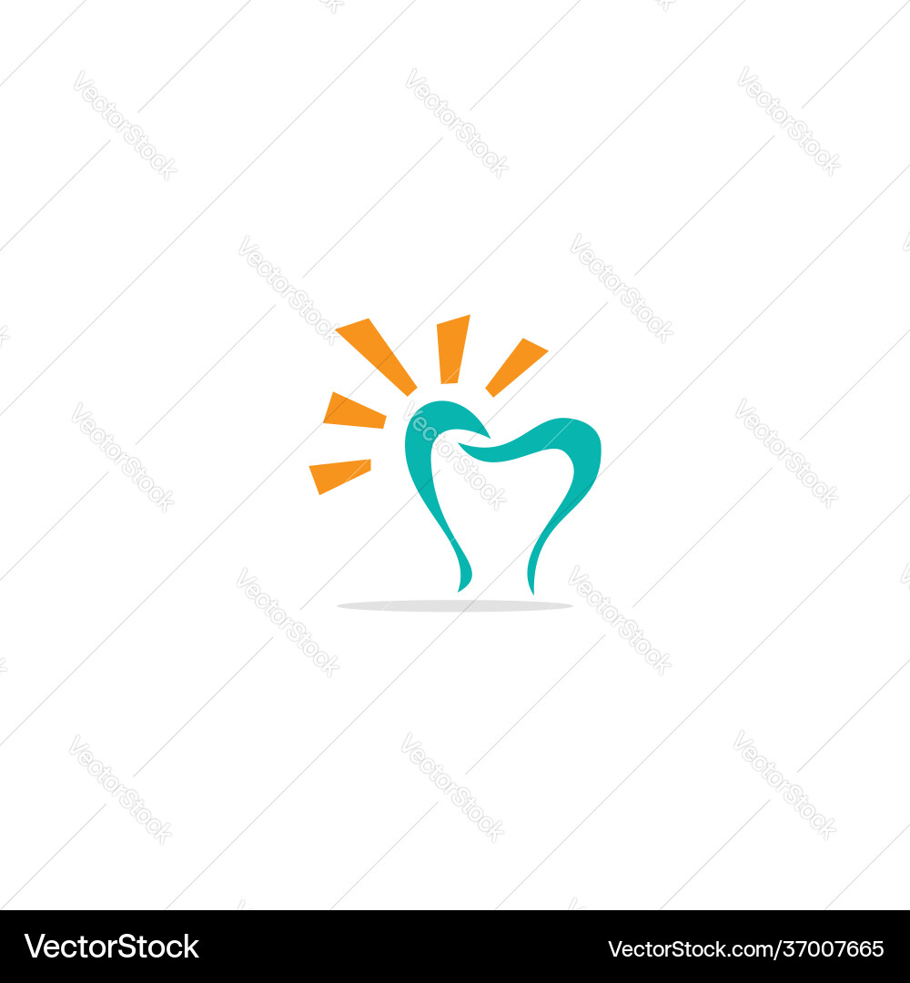 Zahnzahn Zahnschild Logo Lizenzfreies Vektorbild