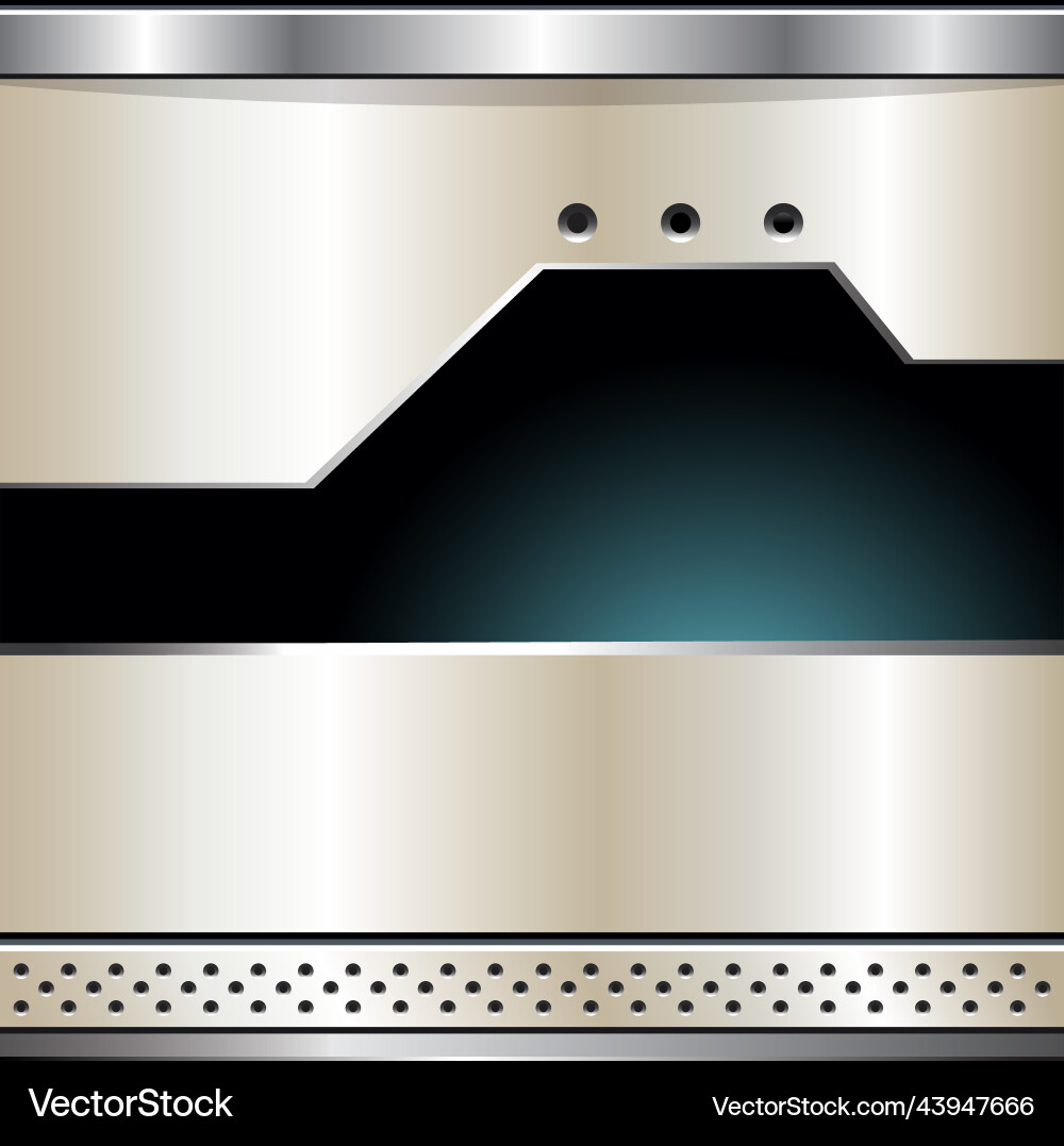 Abstract perforated silver metal background Vector Image