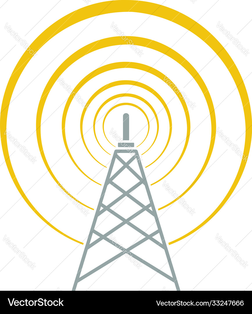 Funkantennensymbol Lizenzfreies Vektorbild - VectorStock