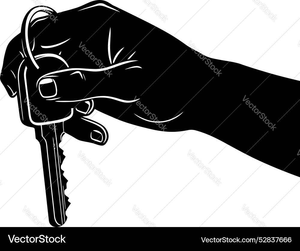 Key companion handheld access icon unlocking Vector Image