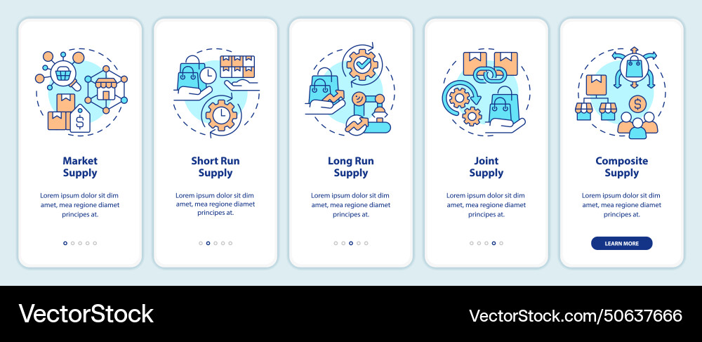 Market economics onboarding mobile app screen Vector Image