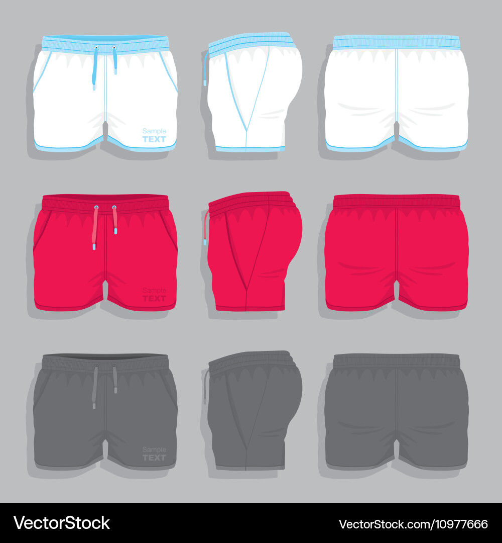 Men sport shorts Royalty Free Vector Image - VectorStock