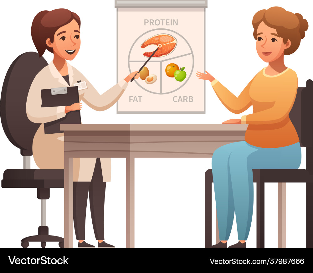 Nutritionist cartoon icon Royalty Free Vector Image